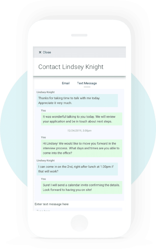 Candidate Communication Tools - Easy Email & Text Recruiting